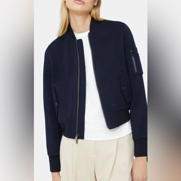 Theory | Jackets & Coats | Theory Claireneclassic Bomber Jacket In Dark ...